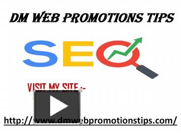 PPT – DM Web Promotions Tips (9) PowerPoint presentation | free to ...