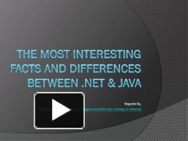 Why Dot Net Most Better Than Java presentation | free to download