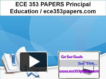 PPT – ECE 353 PAPERS Principal Education / ece353papers.com PowerPoint ...