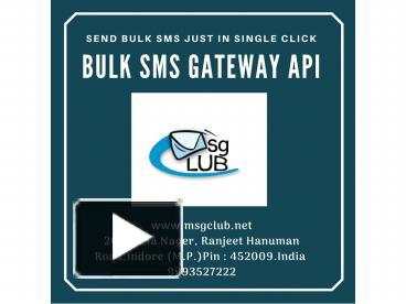 Bulk SMS Gateway API for Online Business Photo Slideshow | free to ...