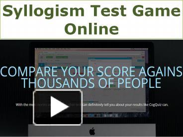Syllogism Test Game Online presentation | free to download