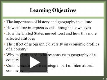 Learning Objectives presentation | free to view