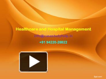 Explain the elements of functions of hospital management. presentation ...