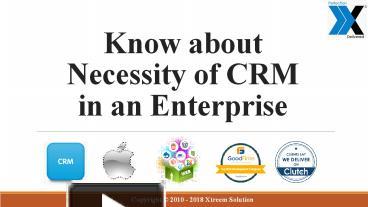 PPT – Know about Necessity of CRM application development in an ...