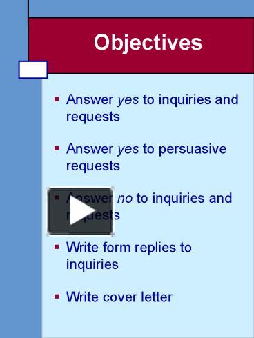 PPT – Objectives PowerPoint presentation | free to view - id: 8ab3e-ZWZlM