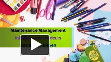 Design-out maintenance presentation | free to download