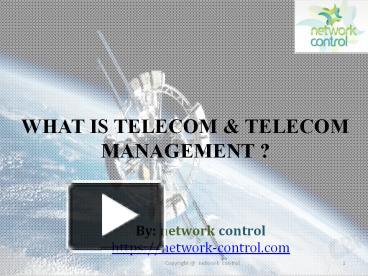 What is Telecom Management presentation | free to download