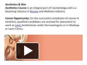 VLCC Institute Courses and Workshops presentation | free to download