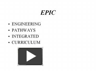 EPIC presentation | free to view