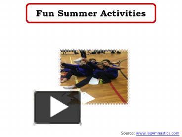 Fun Summer Activities presentation | free to download