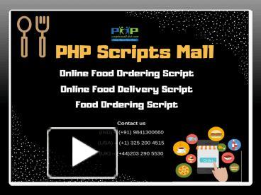 Online Food Delivery Script - Food Ordering Script presentation | free ...
