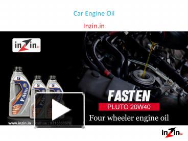 PPT – Car Engine Oil PowerPoint presentation | free to download - id ...