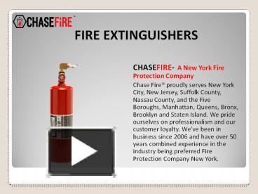 PPT – Fire Extinguishers Service In New York - Fire Suppression Systems ...