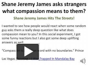 Shane Jeremy James presentation | free to download