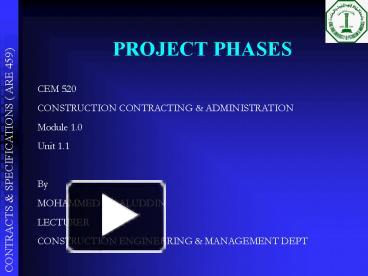 PROJECT PHASES presentation | free to view