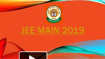 PPT – JEE Main 2019 (2) PowerPoint presentation | free to download - id ...