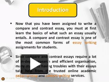 PPT – Approaches to a compare and contrast essay PowerPoint ...