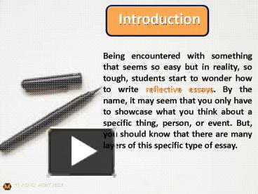 How to structure a reflective essay? presentation | free to download