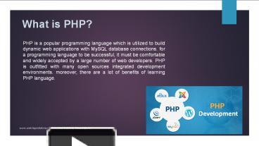 what is PHP presentation | free to download