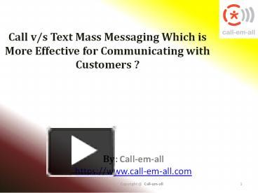 Call vs Text Mass Messaging Which is More Effective for Communicating ...