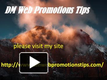 DM Web Promotions Tips (15) presentation | free to download