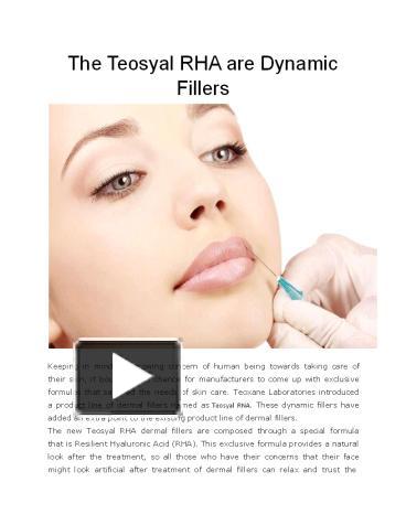 The Teosyal RHA are Dynamic Fillers presentation | free to download