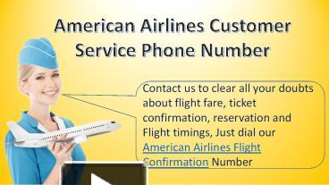 Dial American Airlines Reservations Phone Number presentation | free to ...