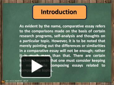 PPT – Interesting Comparative Essay Topics, Tips and Suggestions ...