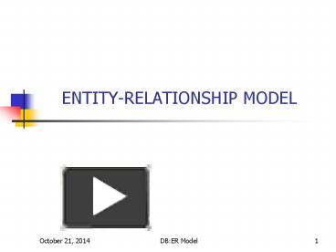 PPT – ENTITY-RELATIONSHIP MODEL PowerPoint presentation | free to ...