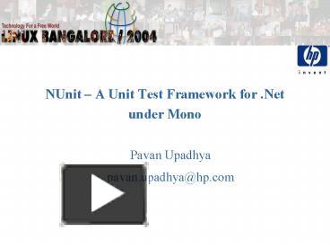 NUnit presentation | free to view