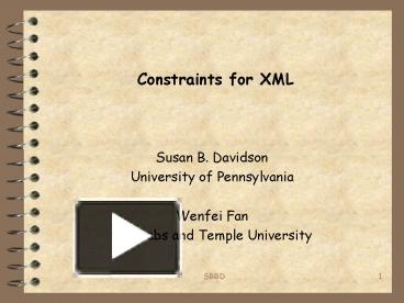 PPT – Constraints for XML PowerPoint presentation | free to view - id ...