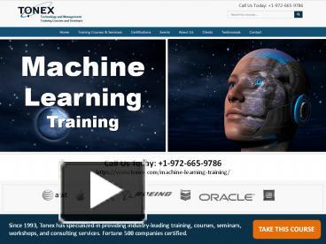 PPT – Machine Learning Training PowerPoint presentation | free to ...