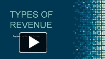 Types of revenue in economics presentation | free to download