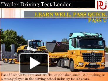 Trailer Driving Test London presentation | free to download