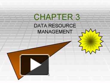 DATA RESOURCE MANAGEMENT presentation | free to view