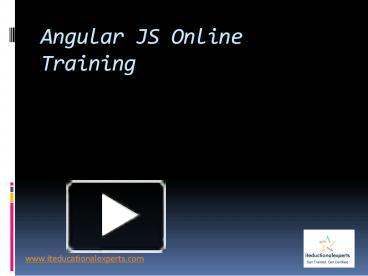 Angular JS online training presentation | free to download