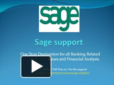 Sage support presentation | free to download