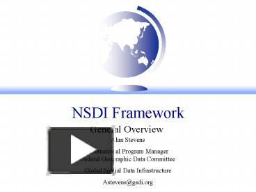 NSDI Framework presentation | free to view