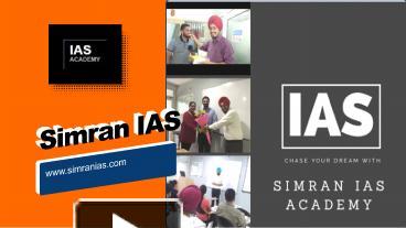PPT – Simran IAS Coaching PowerPoint presentation | free to download ...
