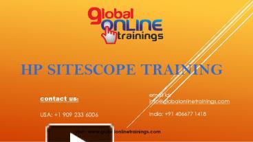 HP SiteScope Training | HP SiteScope Online Training - GOT presentation ...