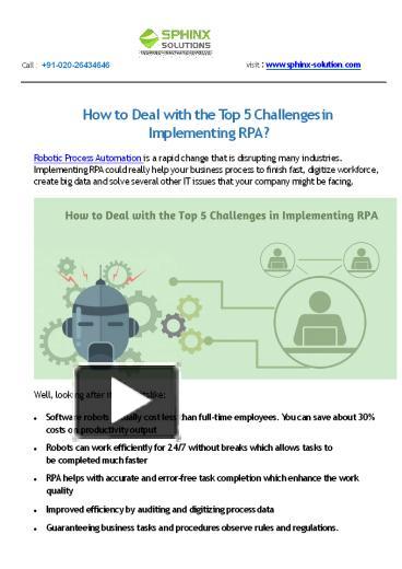 PPT – How to Deal with the Top 5 Challenges in Implementing RPA ...