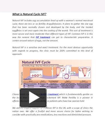 What is Natural Cycle IVF? presentation | free to download