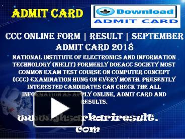 PPT – Admit Card PowerPoint presentation | free to download - id ...