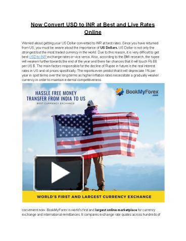 PPT – Ways to Convert USD to INR PowerPoint presentation | free to ...