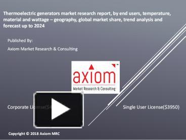 PPT – Thermoelectric Generators-top key players, manufactures, trends ...