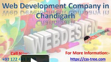 PPT – Web Development Company in Chandigarh PowerPoint presentation ...