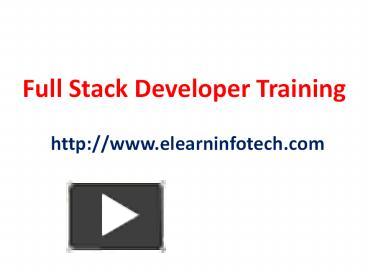 PPT – Full Stack Developer Training in Madhapur, Hitech City Hyderabad ...