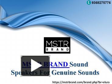 PPT – MSTR BRAND Are A Sound Performance Option PowerPoint presentation ...