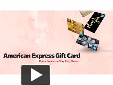 How To Check Your American Express Gift Card Balance - Updated | You ...