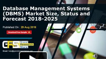 PPT – Database management systems (dbms) market size, status and ...